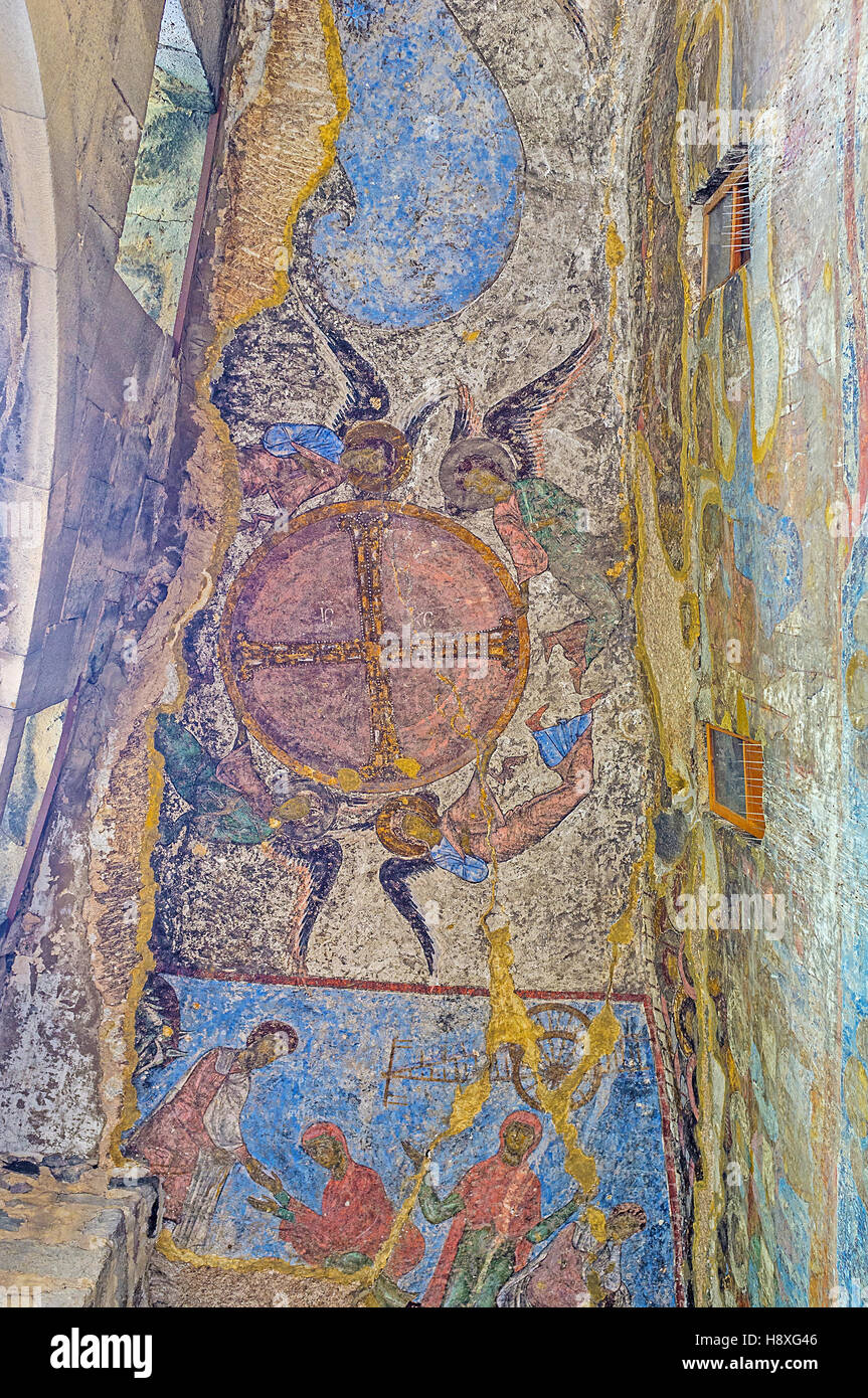 The old Monastic complex in Erusheti slope boasts the painted Dormition ...