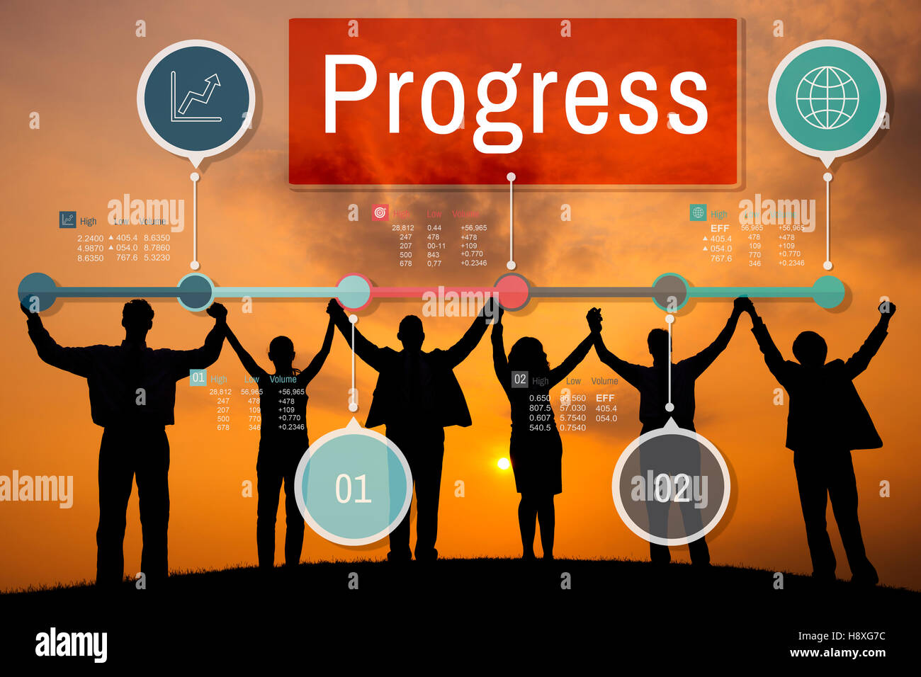 Progress Improvement Investment Mission Develoment Concept Stock Photo ...