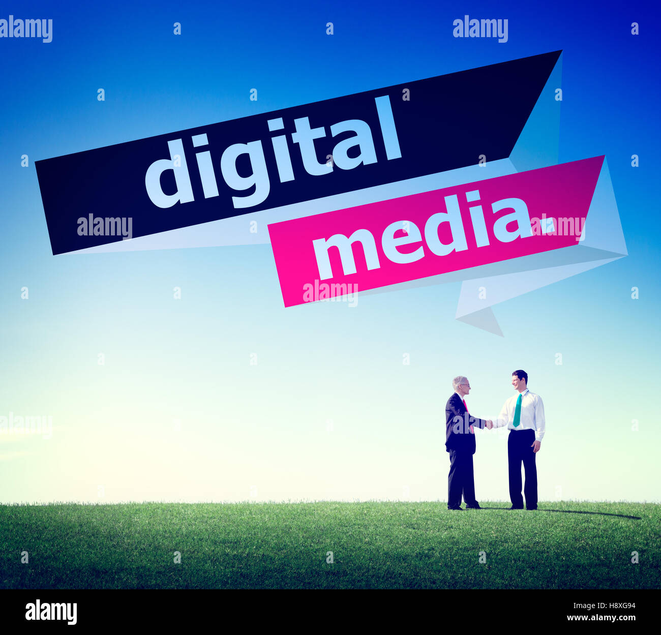 Digital Media Content Share Technology Concept Stock Photo - Alamy