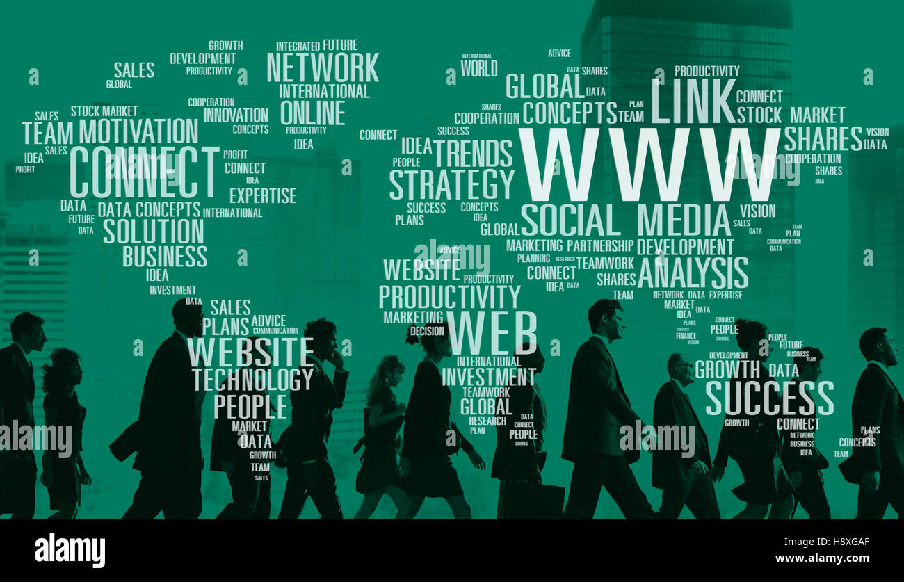 Www Social Media Internet Global Communications Concept Stock Photo - Alamy