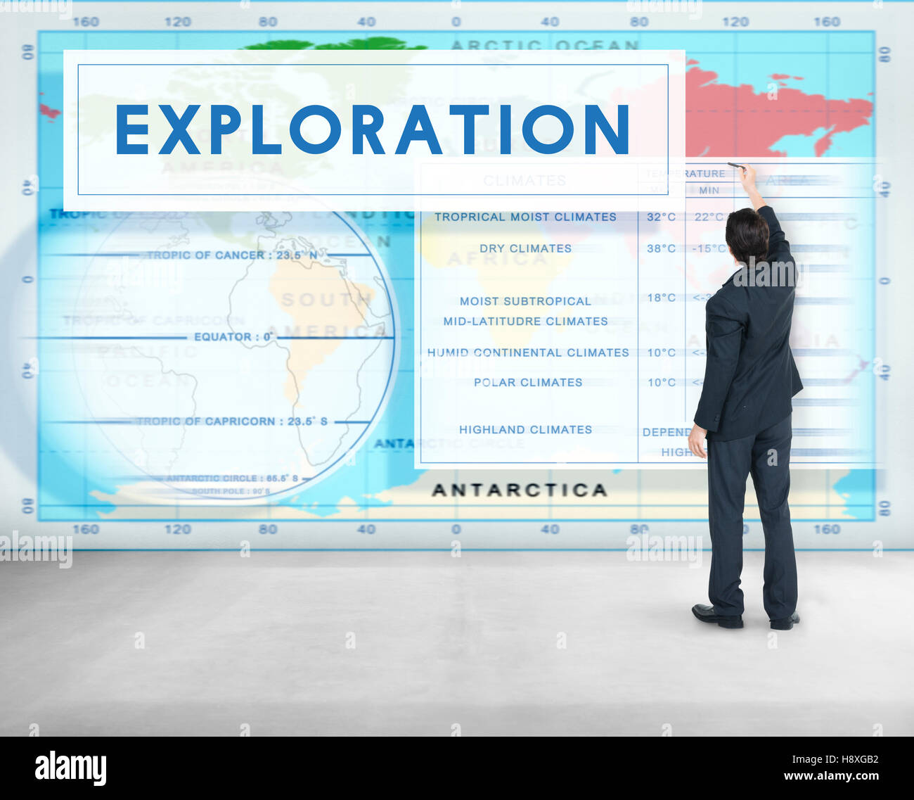 Continents Coordinates Exploration Geological Cartography Concept Stock ...