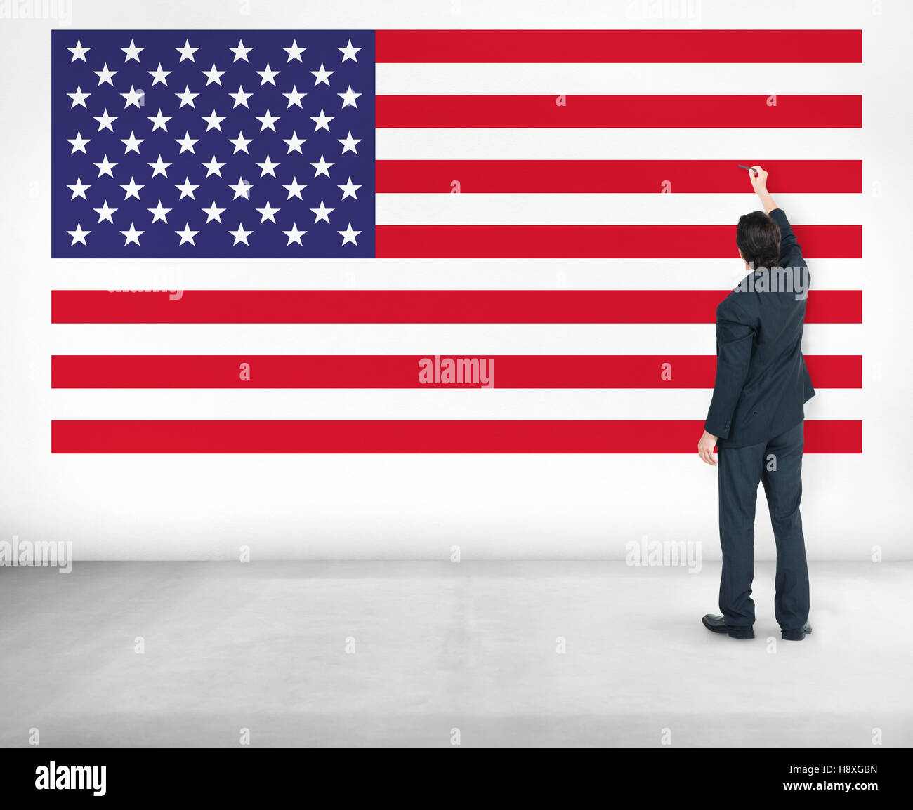 American Flag Nationality Liberty Country Concept Stock Photo - Alamy