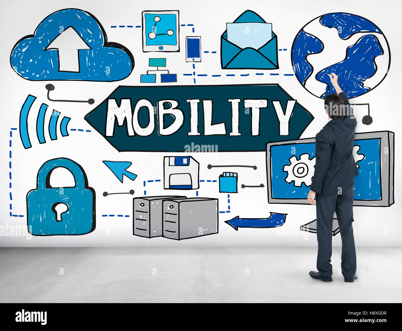 Mobility Smart Phone Technology Connection Concept Stock Photo - Alamy