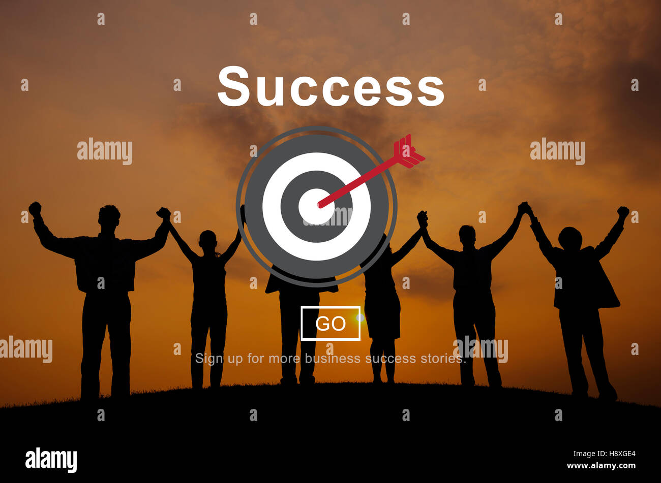 Success Mission Motivation Homepage Concept Stock Photo - Alamy
