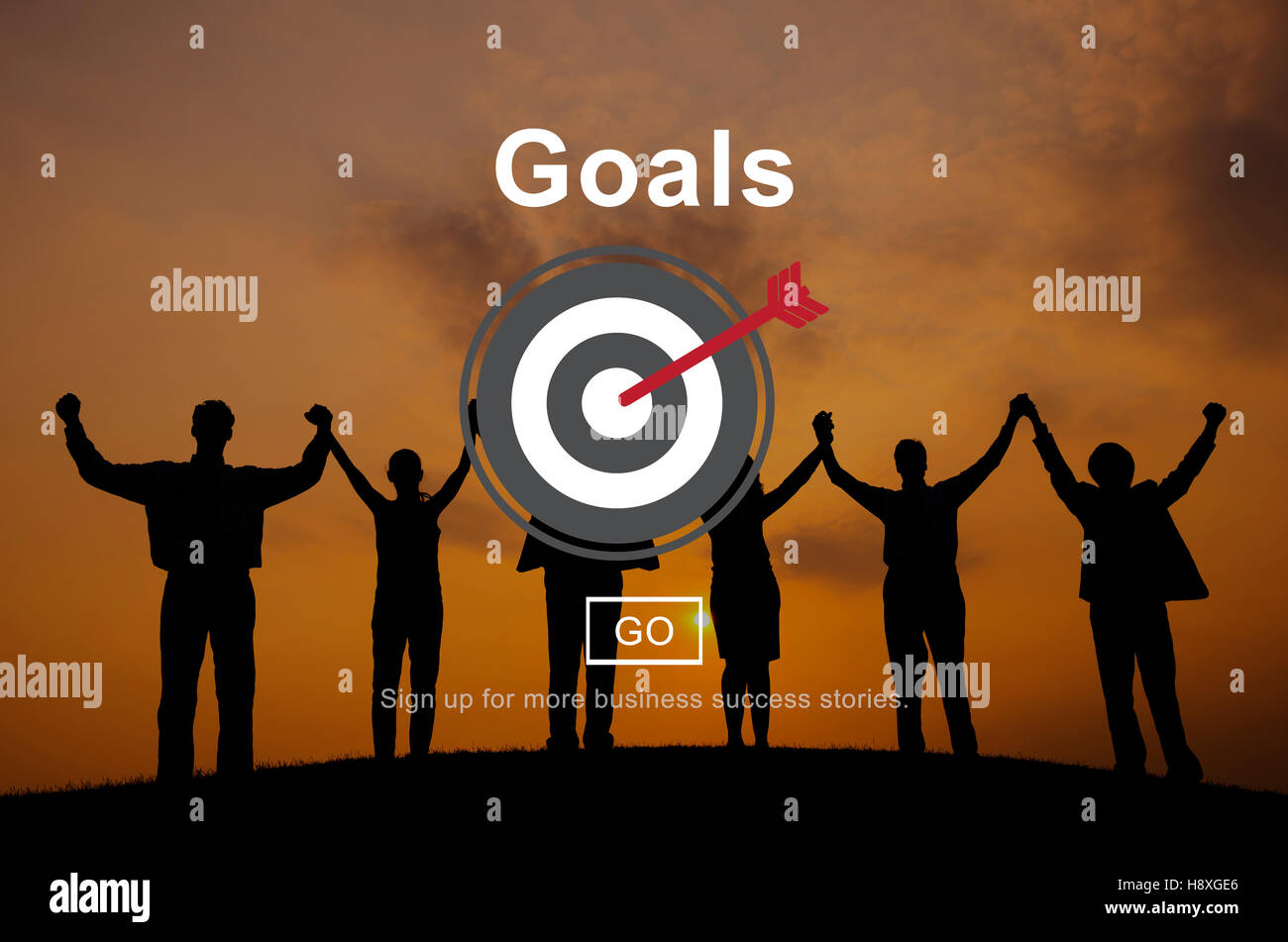 Goals Mission Objectives Target Graphics Concept Stock Photo - Alamy