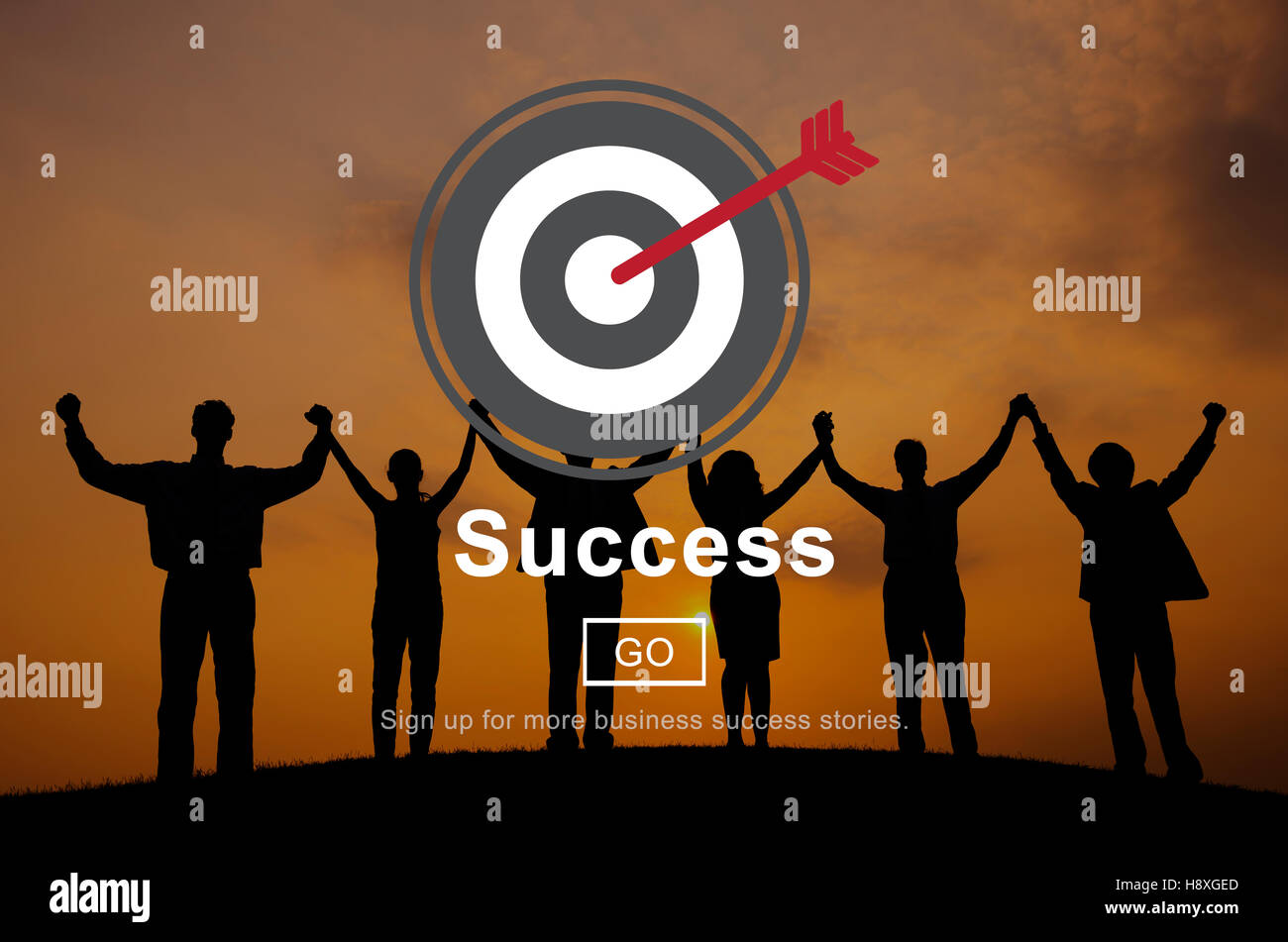 Success Mission Motivation Homepage Concept Stock Photo - Alamy