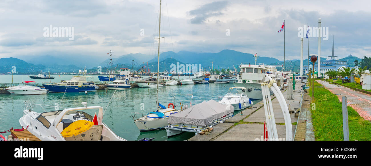 All the pleasure boats are in port during the rainy weather Stock Photo ...