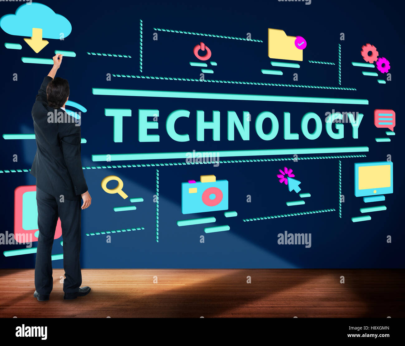 Technology Modern Device Connection Network Concept Stock Photo - Alamy
