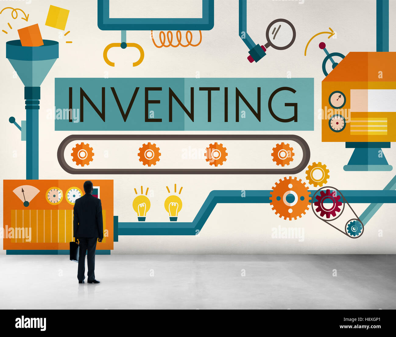 Inventing Compose Discover Production Concept Stock Photo - Alamy