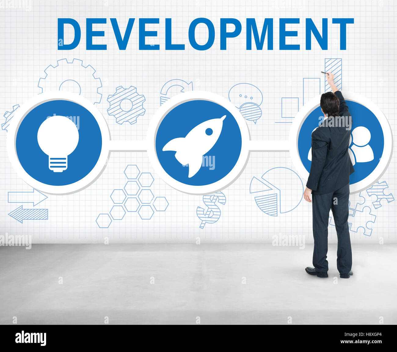 Start Up Business Rocket Ship Graphic Concept Stock Photo - Alamy