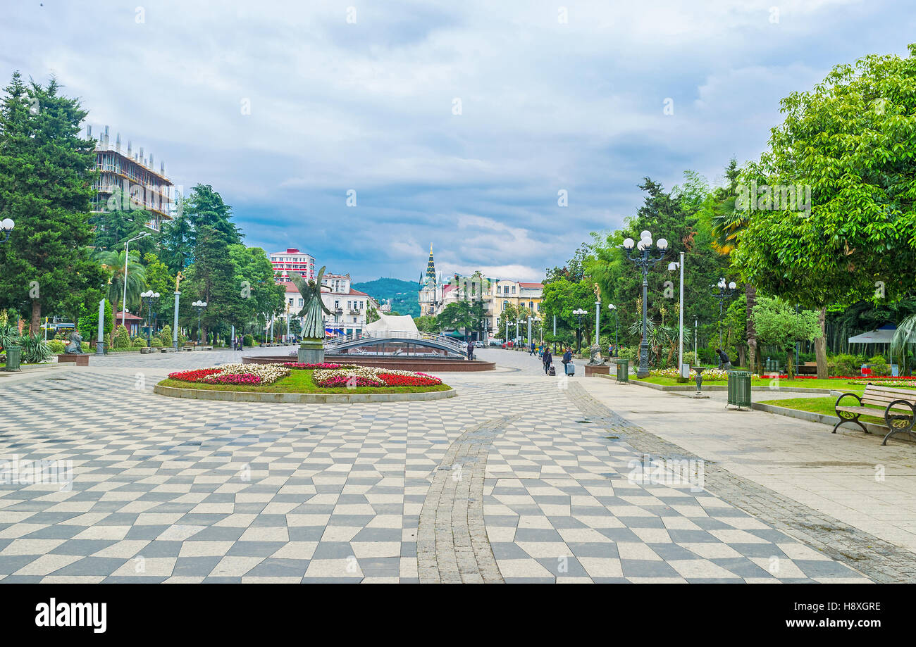 The Seaside Park or Batumi Boulevard is the famous tourist place in the ...