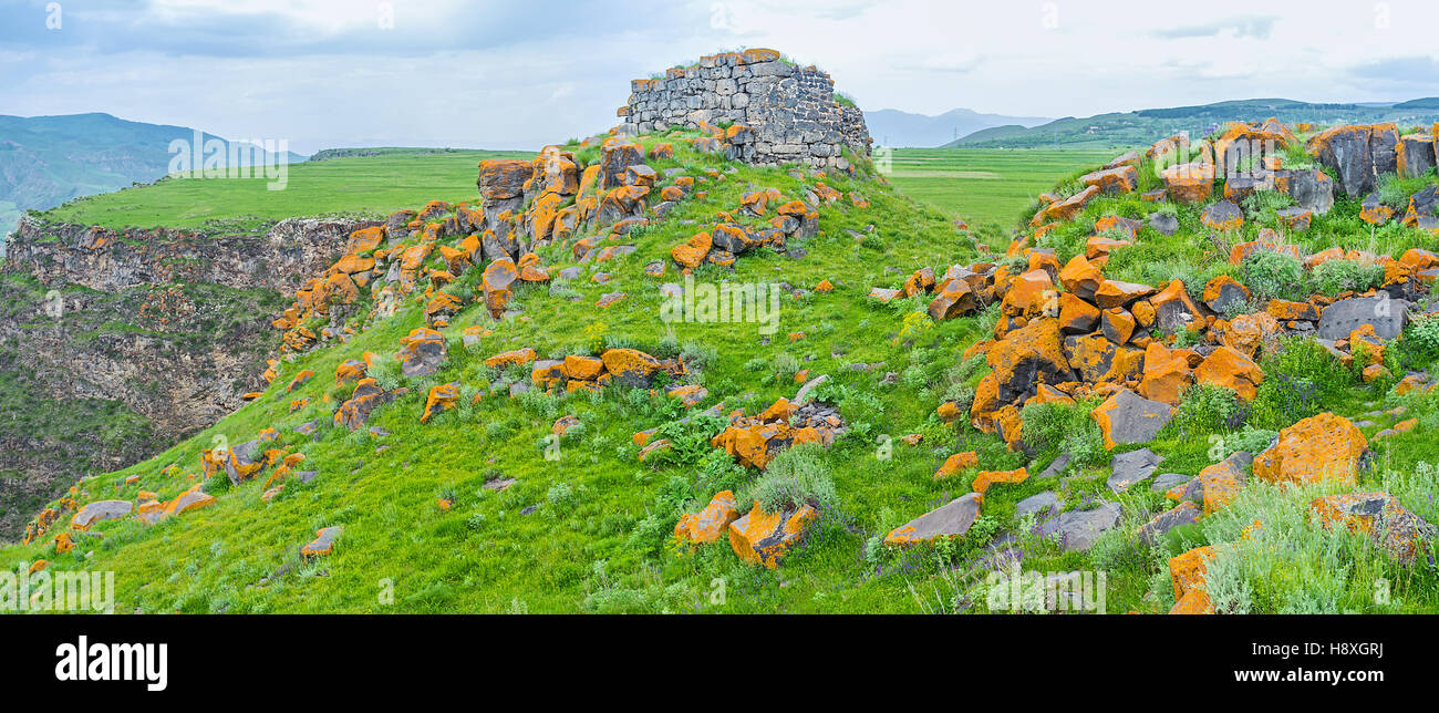 The medieval megalithic fortress was located at the slope of plateau ...
