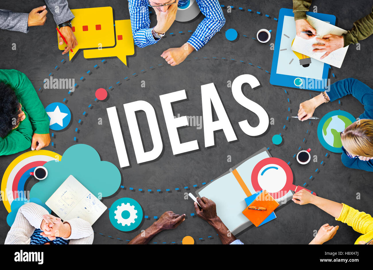 Ideas Inspiration Think Creative Research Concept Stock Photo - Alamy