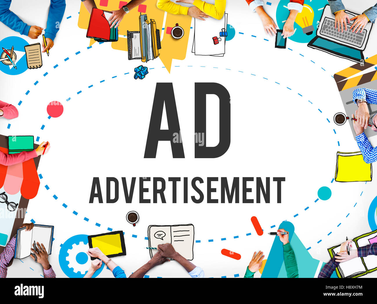 Ad Advertisement Marketing Commercial Concept Stock Photo - Alamy