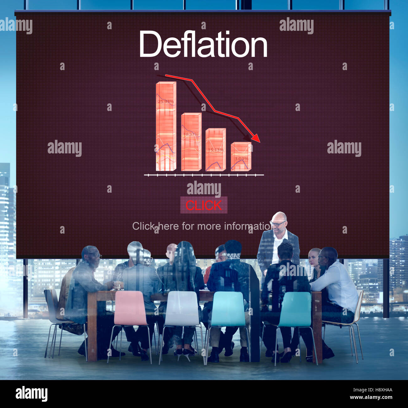 Deflation Bounce Currency Economy Financial Concept Stock Photo - Alamy