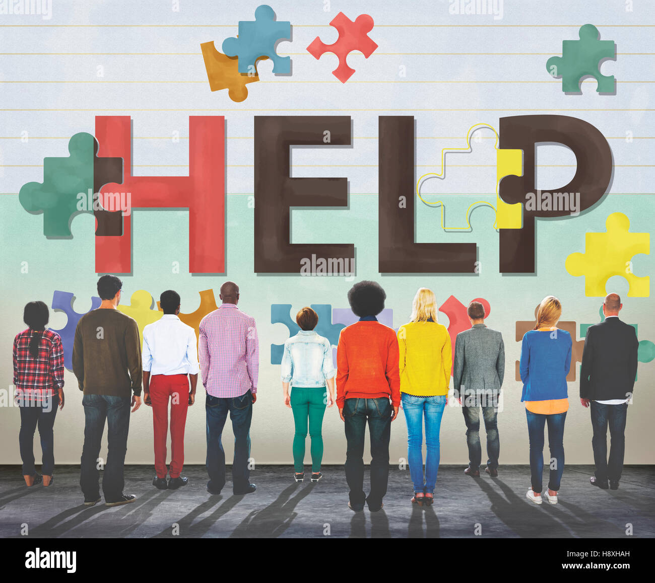 Help Helping Supporting Service Concept Stock Photo - Alamy