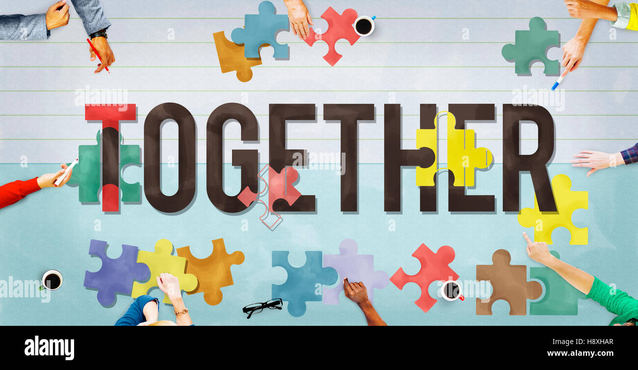 Together Togetherness Team Teamwork Connection Concept Stock Photo - Alamy