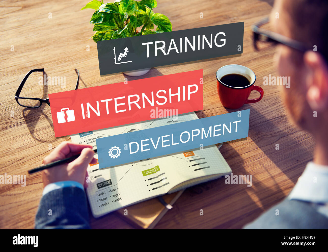 Internship Training Development Business Knowledge Concept Stock Photo ...