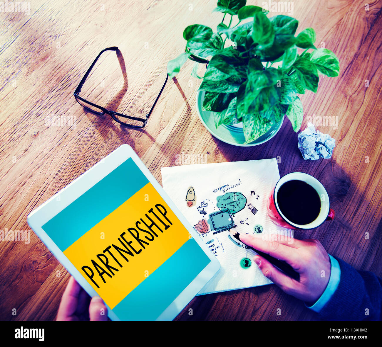 Partnership Connection Cooperation Motivation Partner Concept Stock ...