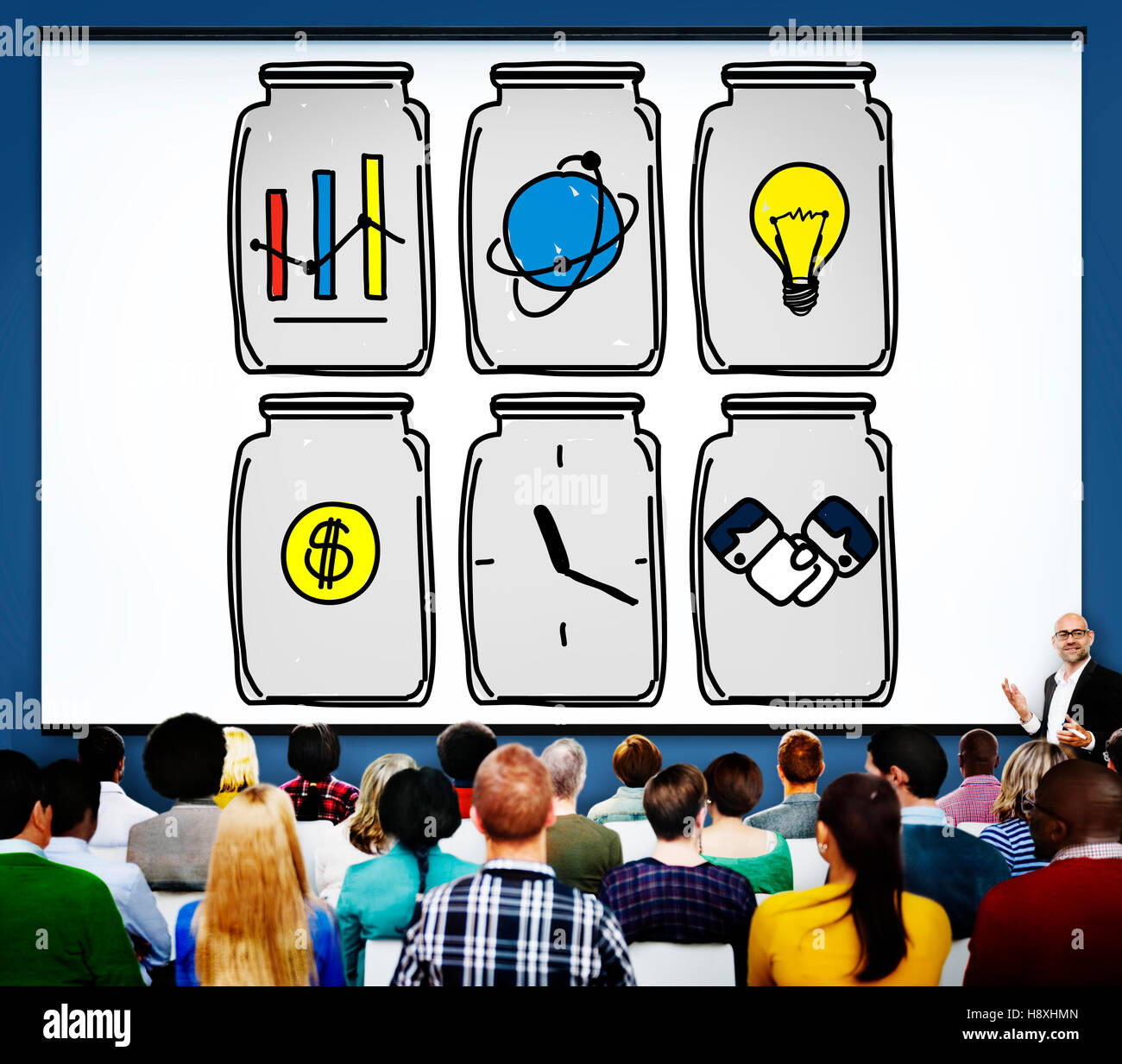 Planning FInancial Interaction Connection Social Concept Stock Photo ...