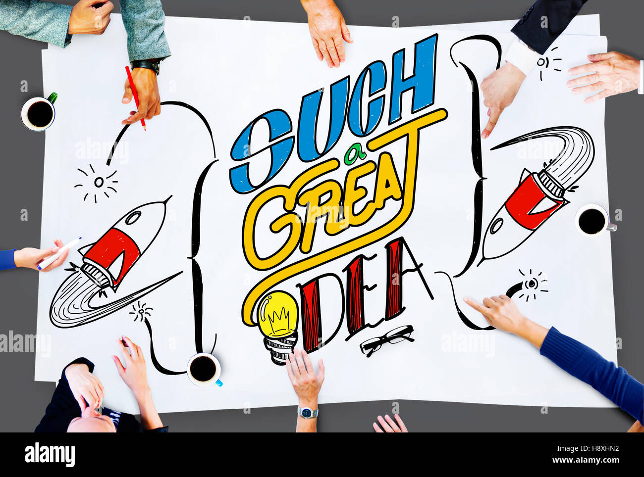 Great Idea Launch Creative Thinking Concept Stock Photo - Alamy