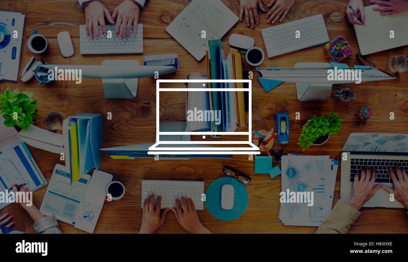 Laptop Computer Technology Digital Device Concept Stock Photo - Alamy