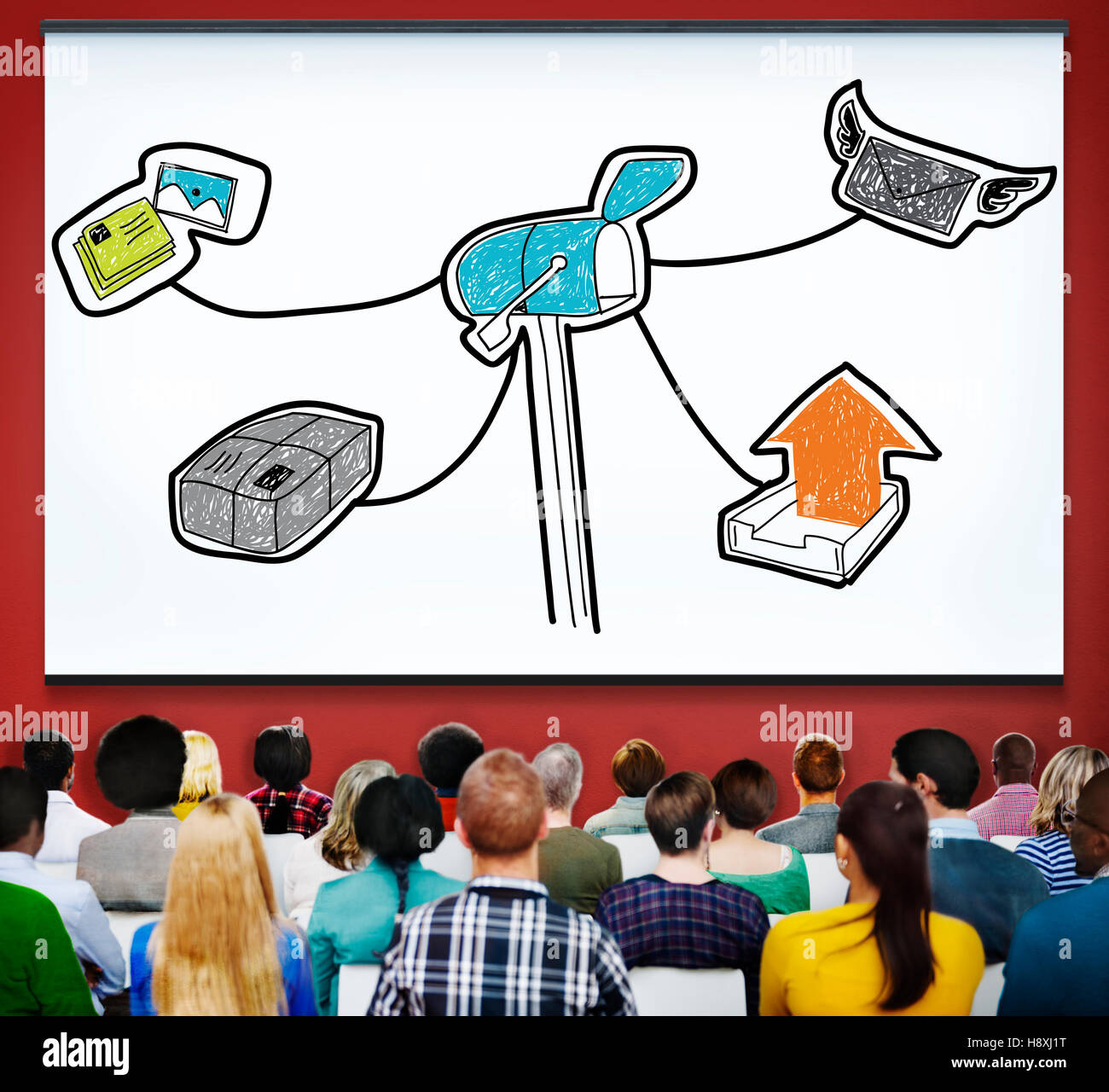 Mail Message Post Letter Drawing Concept Stock Photo - Alamy