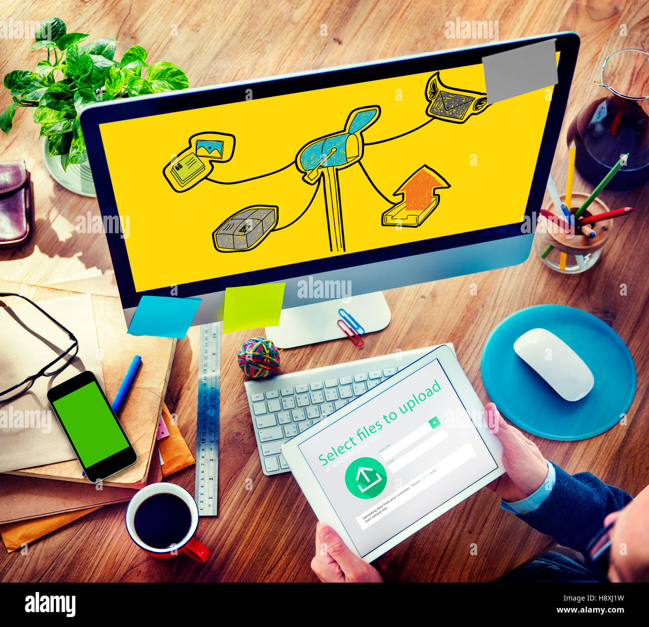 Mail Message Post Letter Drawing Concept Stock Photo - Alamy
