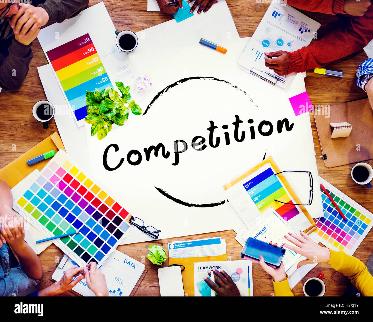 Competition Contest Contention Game Race Concept Stock Photo - Alamy