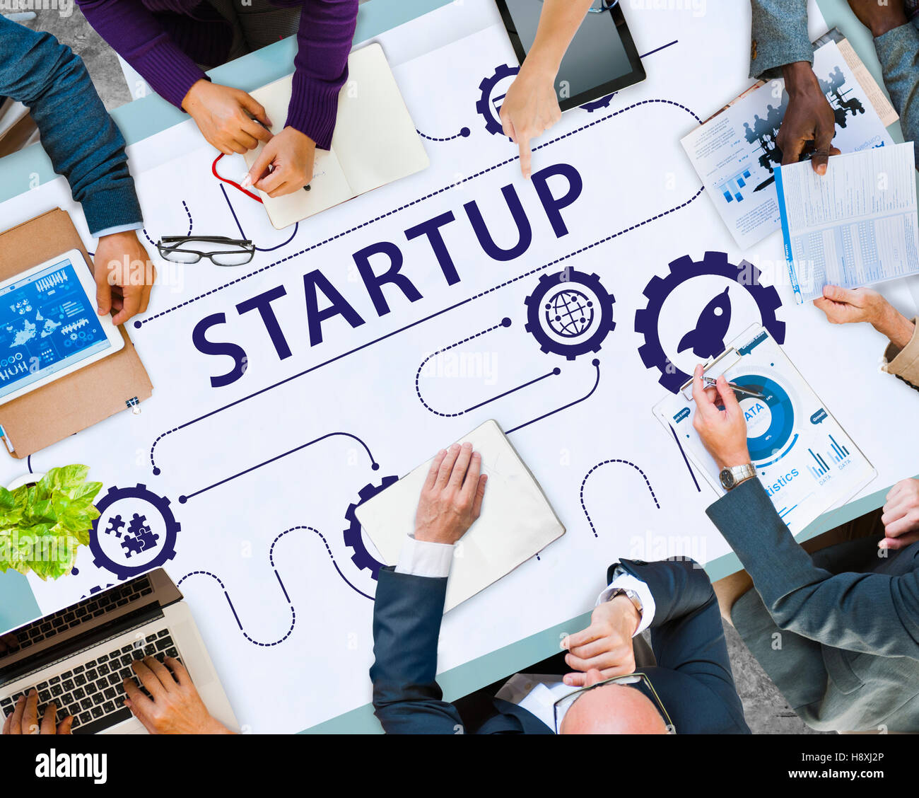 New Business Startup Graphics Concept Stock Photo - Alamy