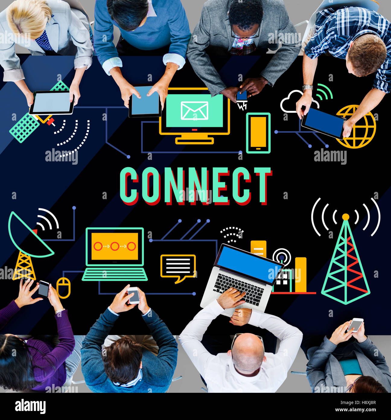 Connect Connection ConnectingConnected Join Concept Stock Photo - Alamy