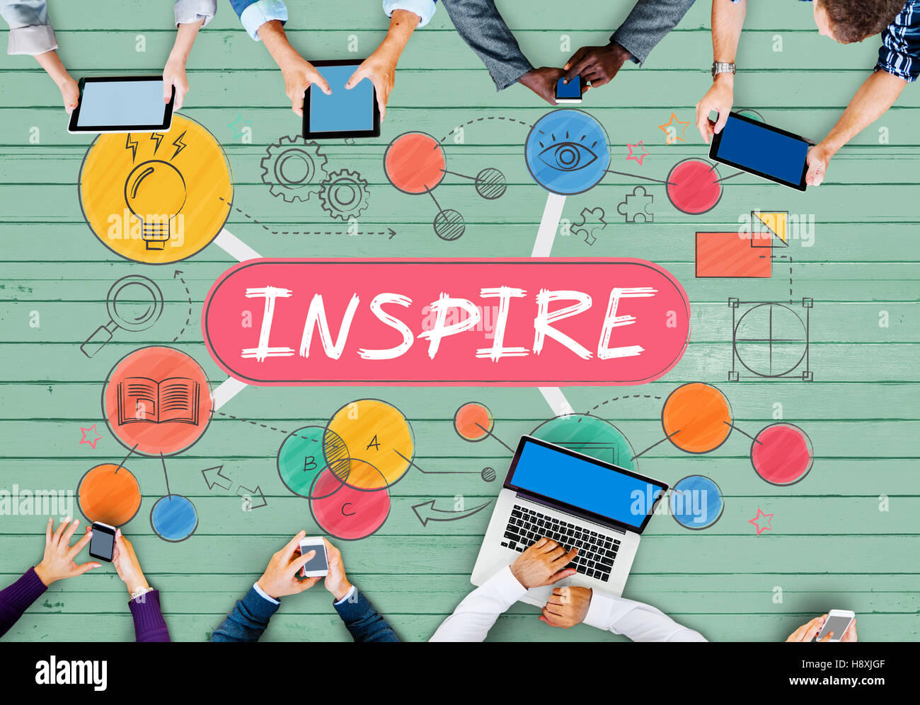 Ideas Inspire Creative Thinking Motivation Concept Stock Photo - Alamy