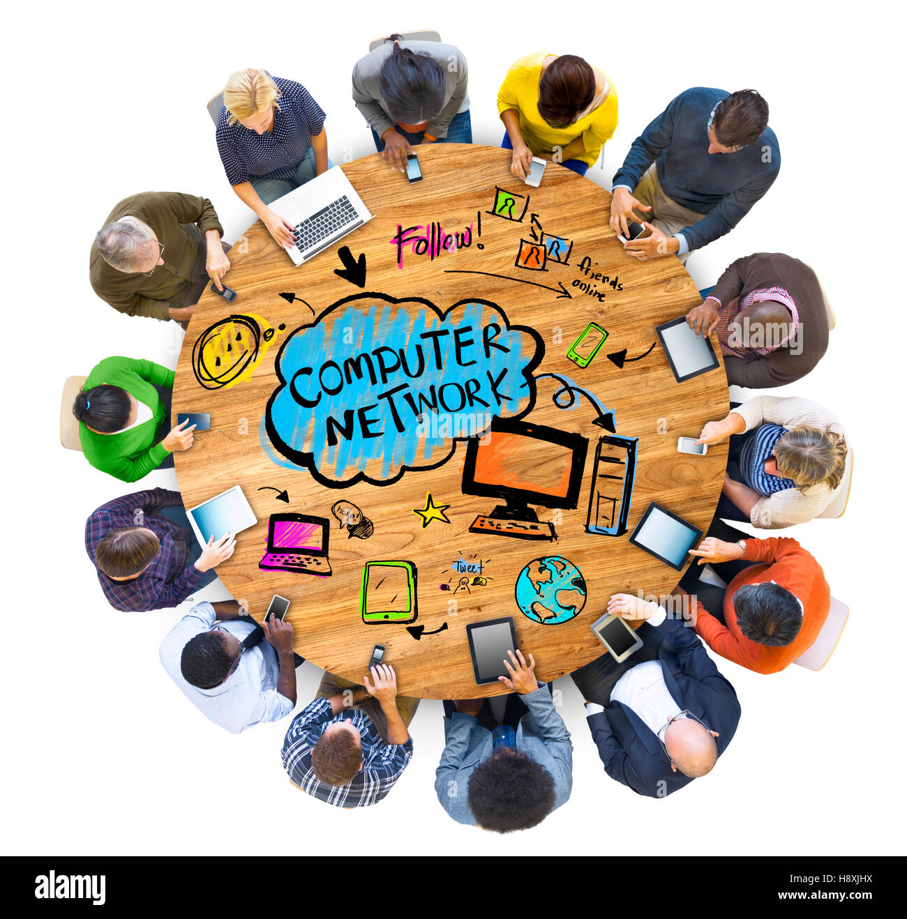 People Social Networking and Computer Network Concepts Stock Photo - Alamy