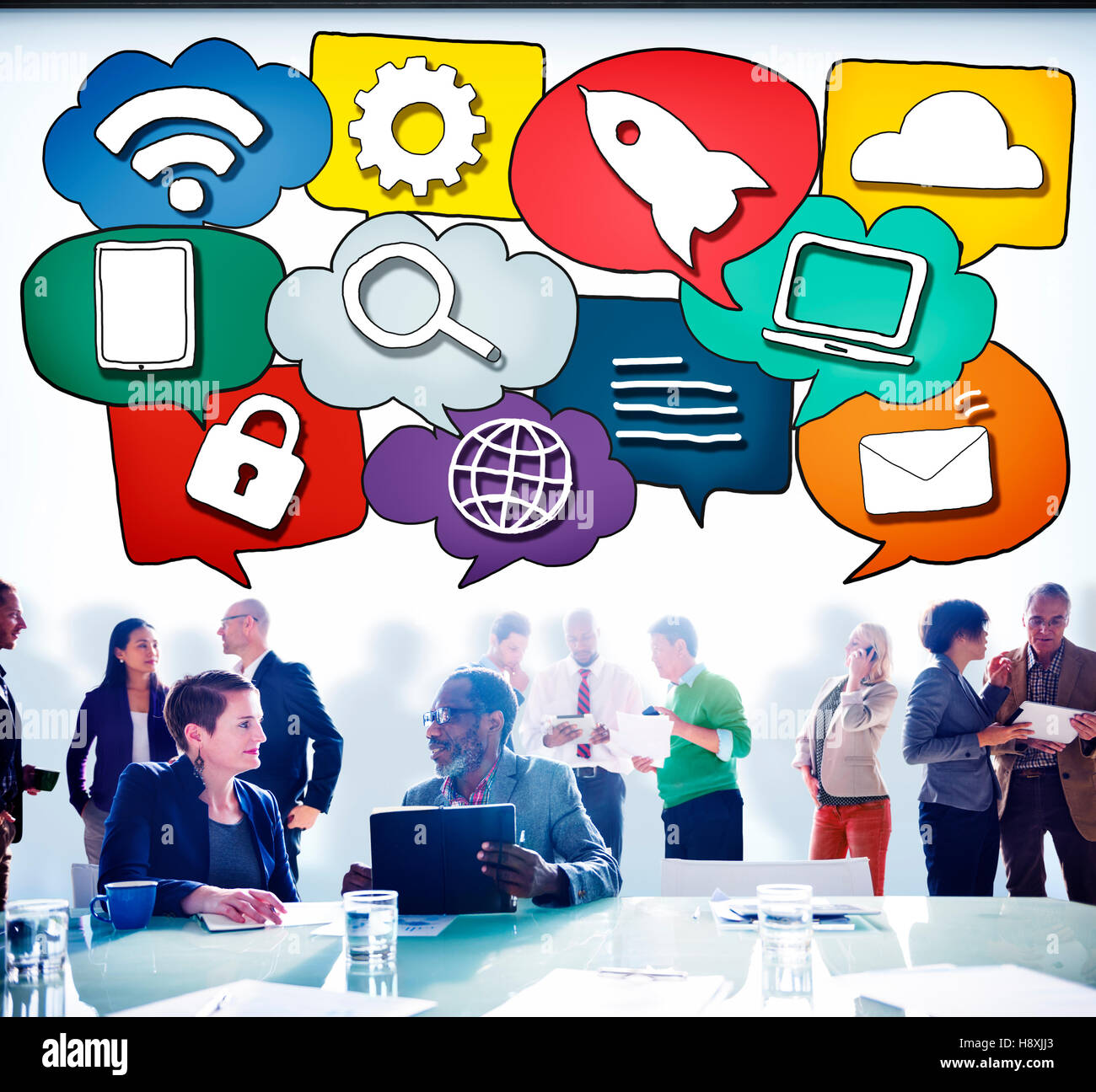 Media Communication Technology Latest Modern Concept Stock Photo - Alamy