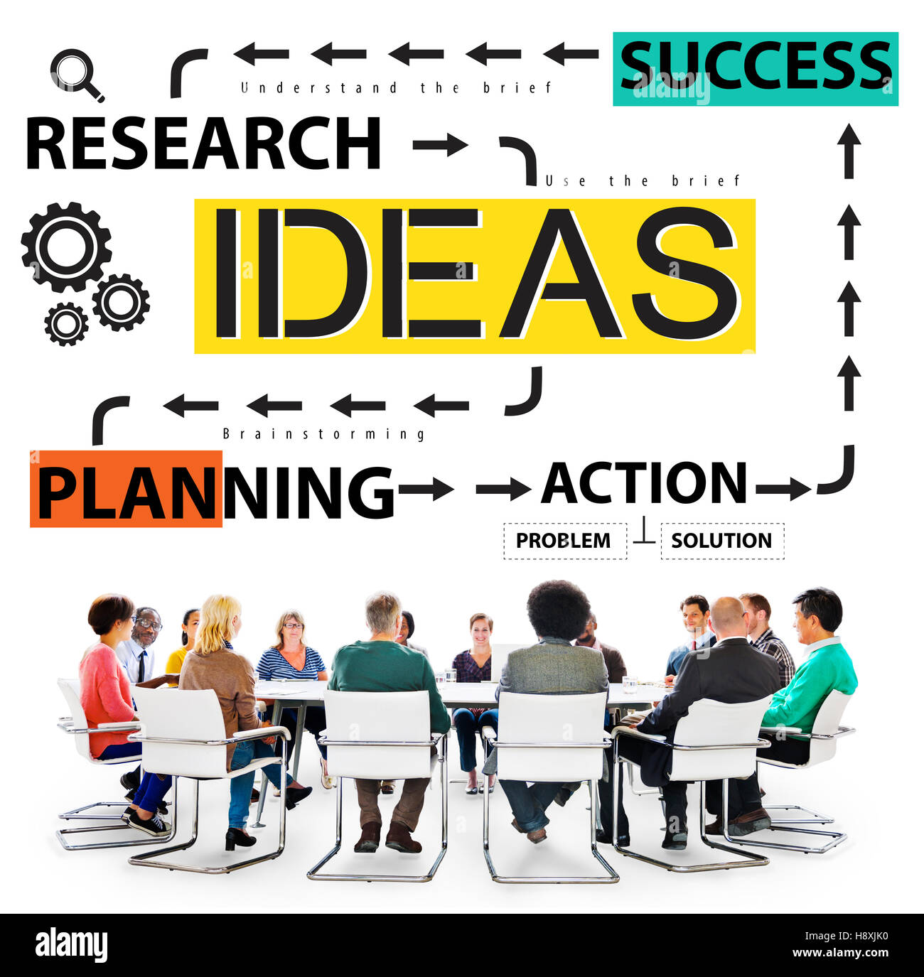 Ideas Success Planning Action Management Concept Stock Photo - Alamy