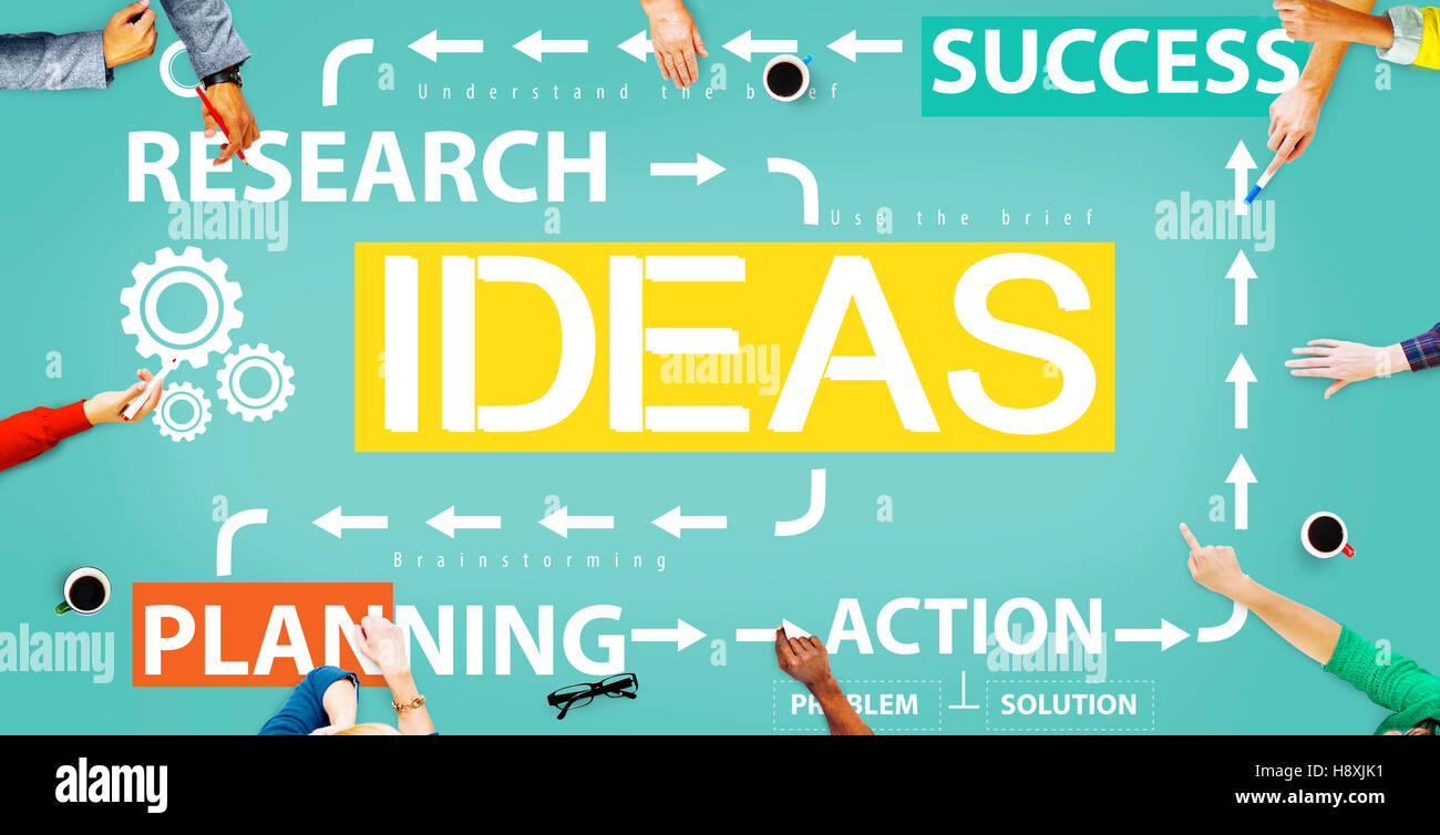 Ideas Success Planning Action Management Concept Stock Photo - Alamy