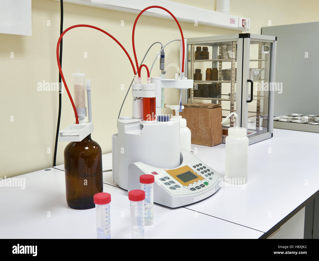 Automatic titrator in the biochemical laboratory Stock Photo - Alamy
