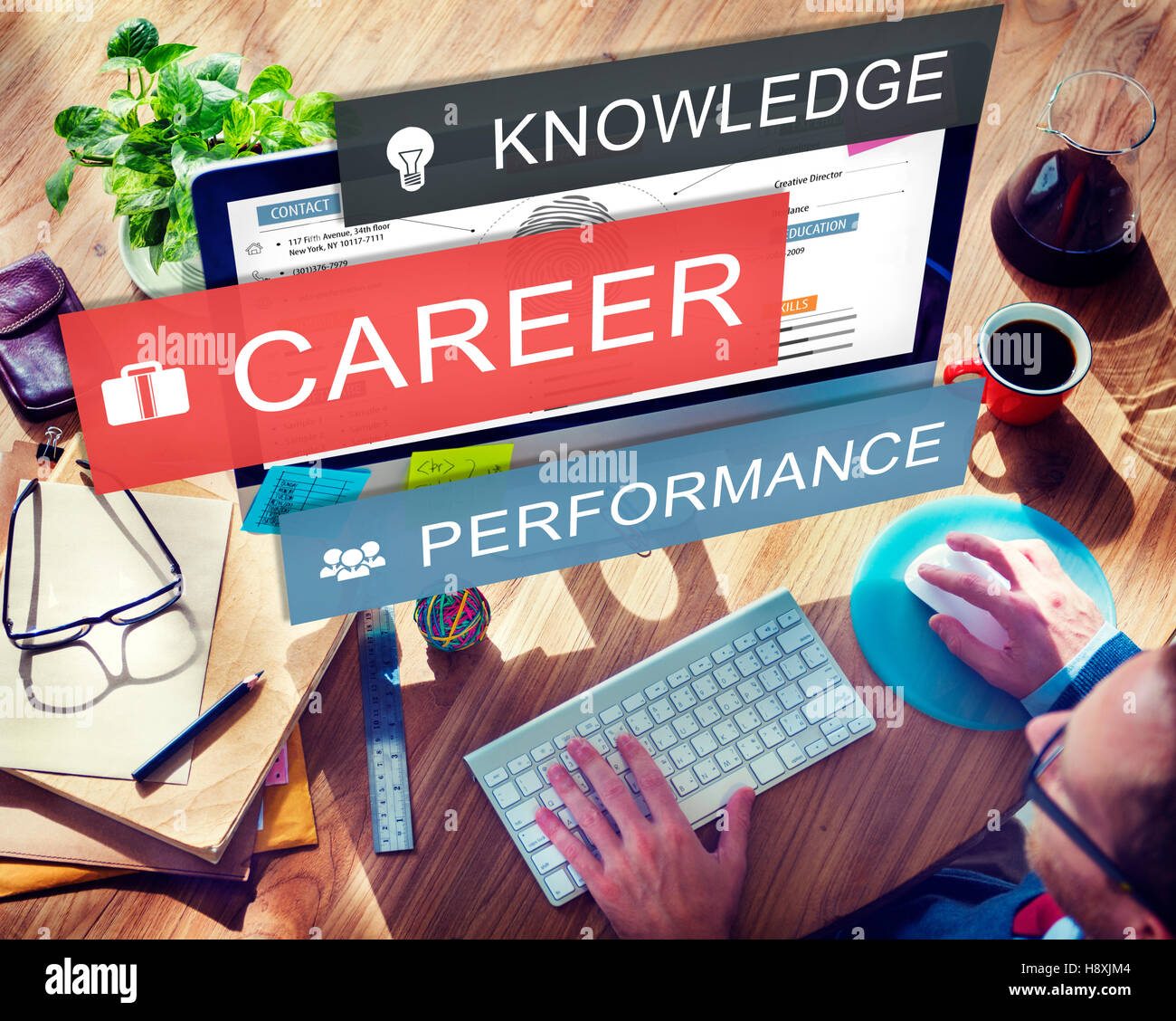 Career Performance Knowledge Word Concept Stock Photo - Alamy