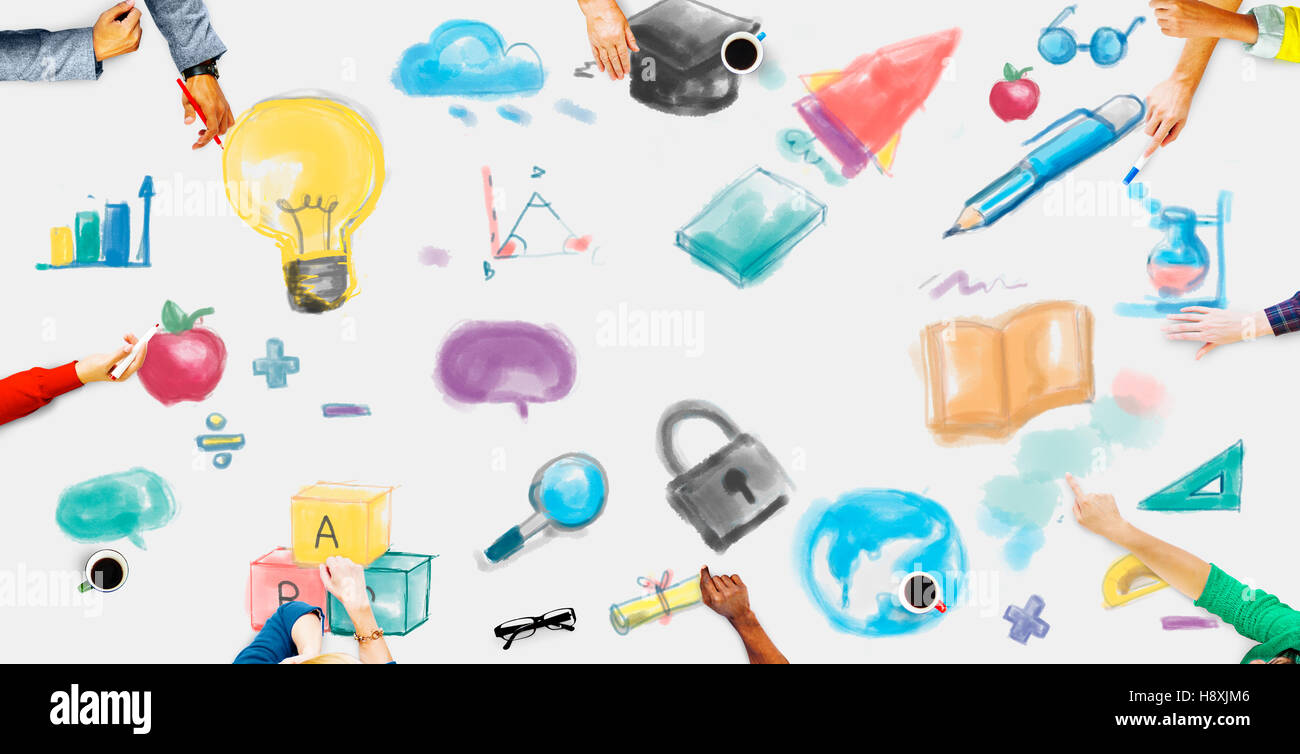 Drawing Inspiration Innovation Ideas Creative Concept Stock Photo - Alamy