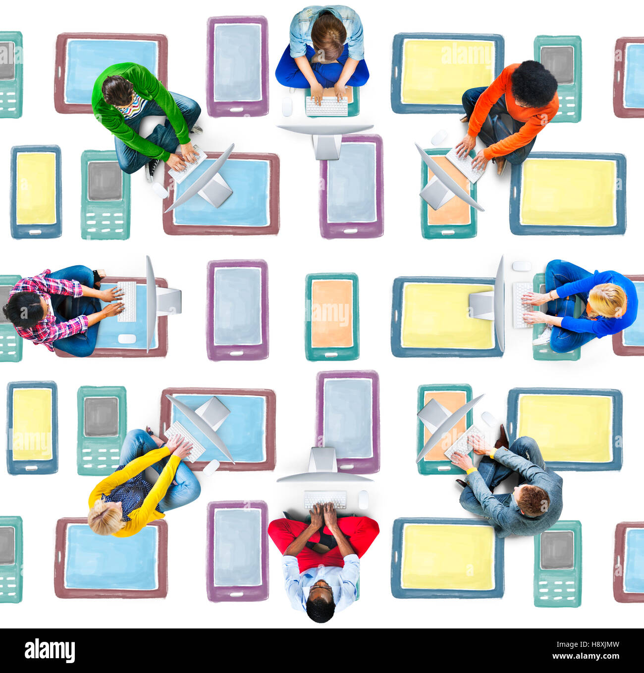 Digital Devices Technology Graphics Connection Concept Stock Photo - Alamy