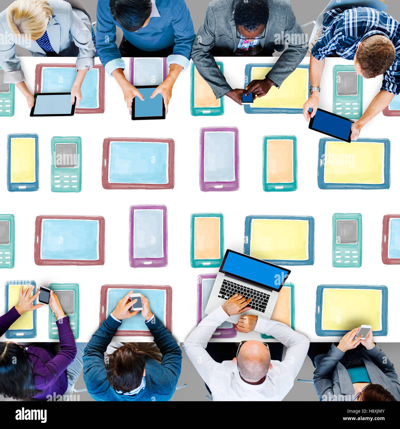 Digital Devices Technology Graphics Connection Concept Stock Photo - Alamy