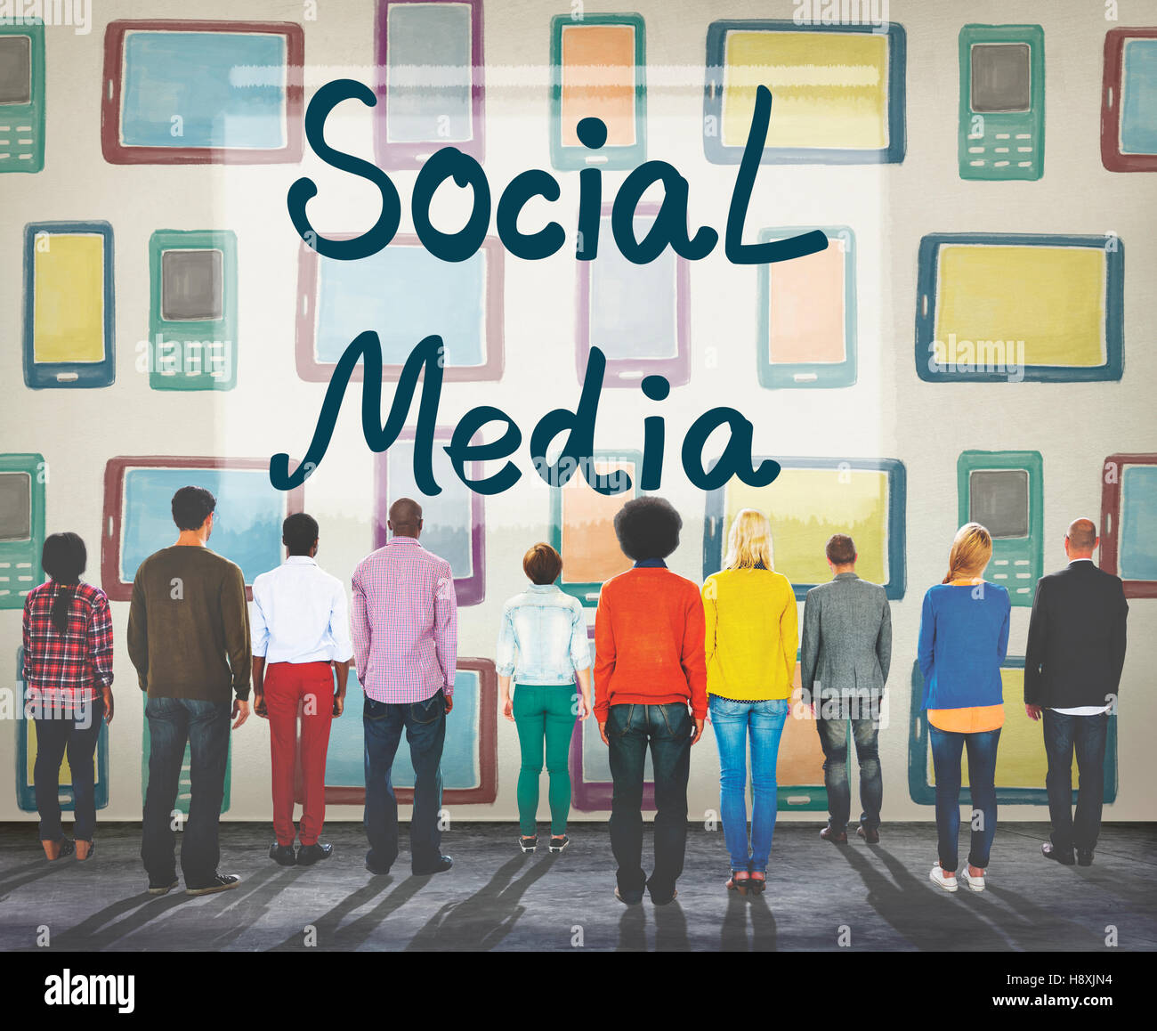 Social Media Globalization Connection Communication Concept Stock Photo ...