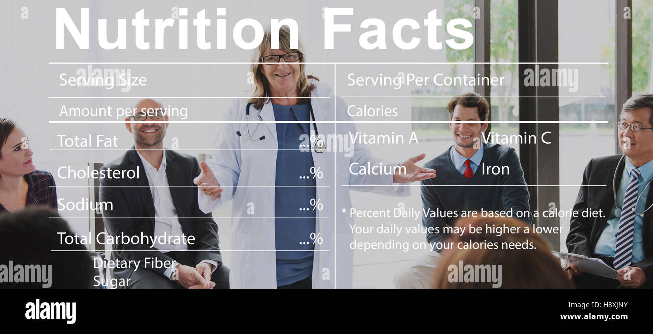 Nutrition Facts Medical Diet Nutritional Concept Stock Photo - Alamy