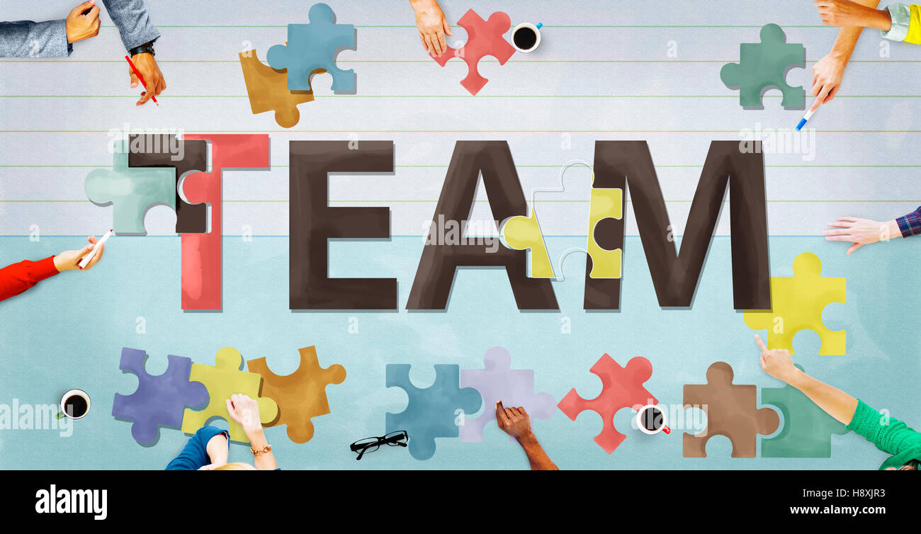 Team Teamwork Together Togetherness Unity Concept Stock Photo - Alamy