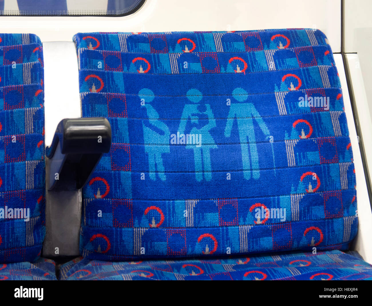 London Underground priority seat in Northern Line train Stock Photo - Alamy