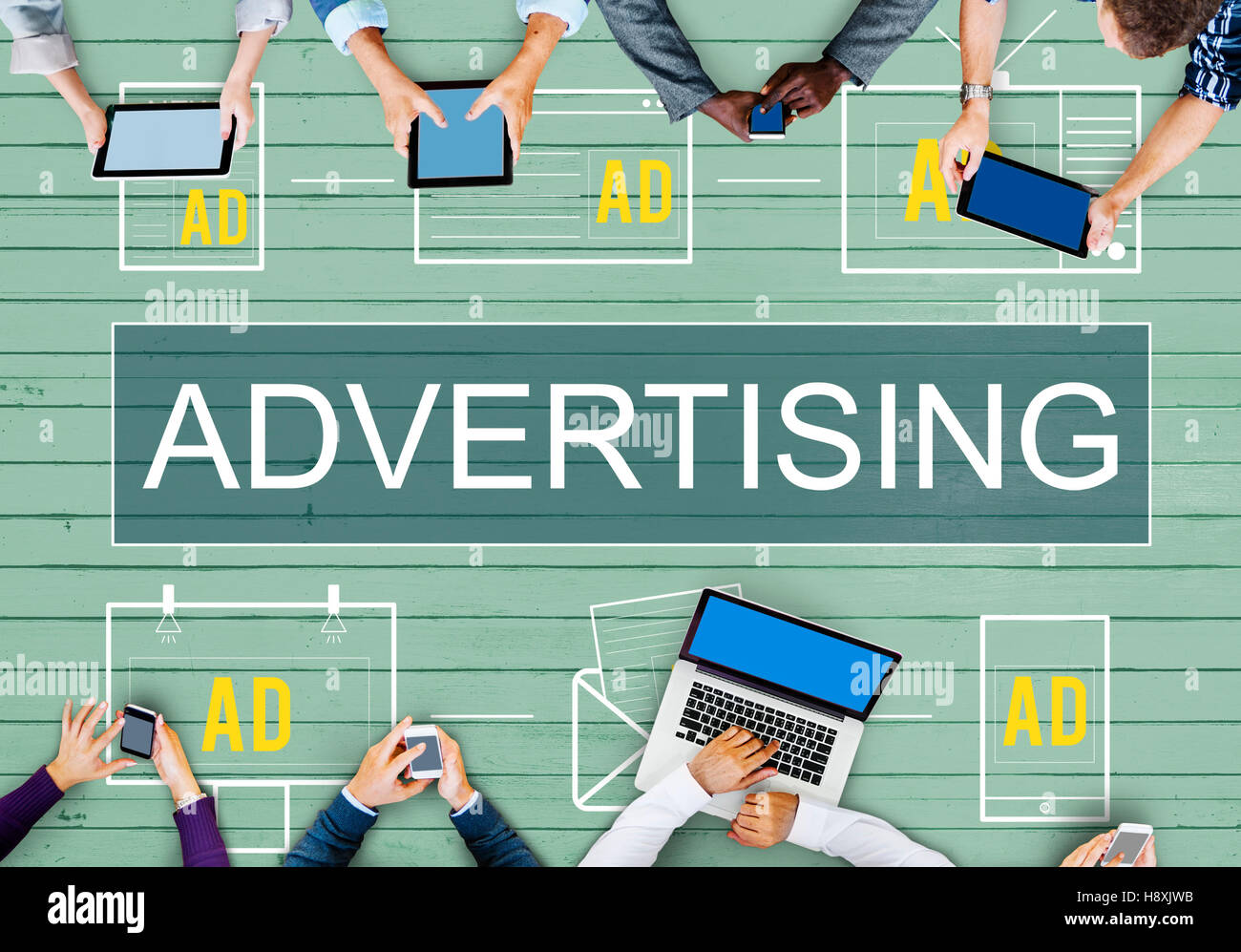 Advertisting Commercial Marketing Digital Branding Concept Stock Photo ...