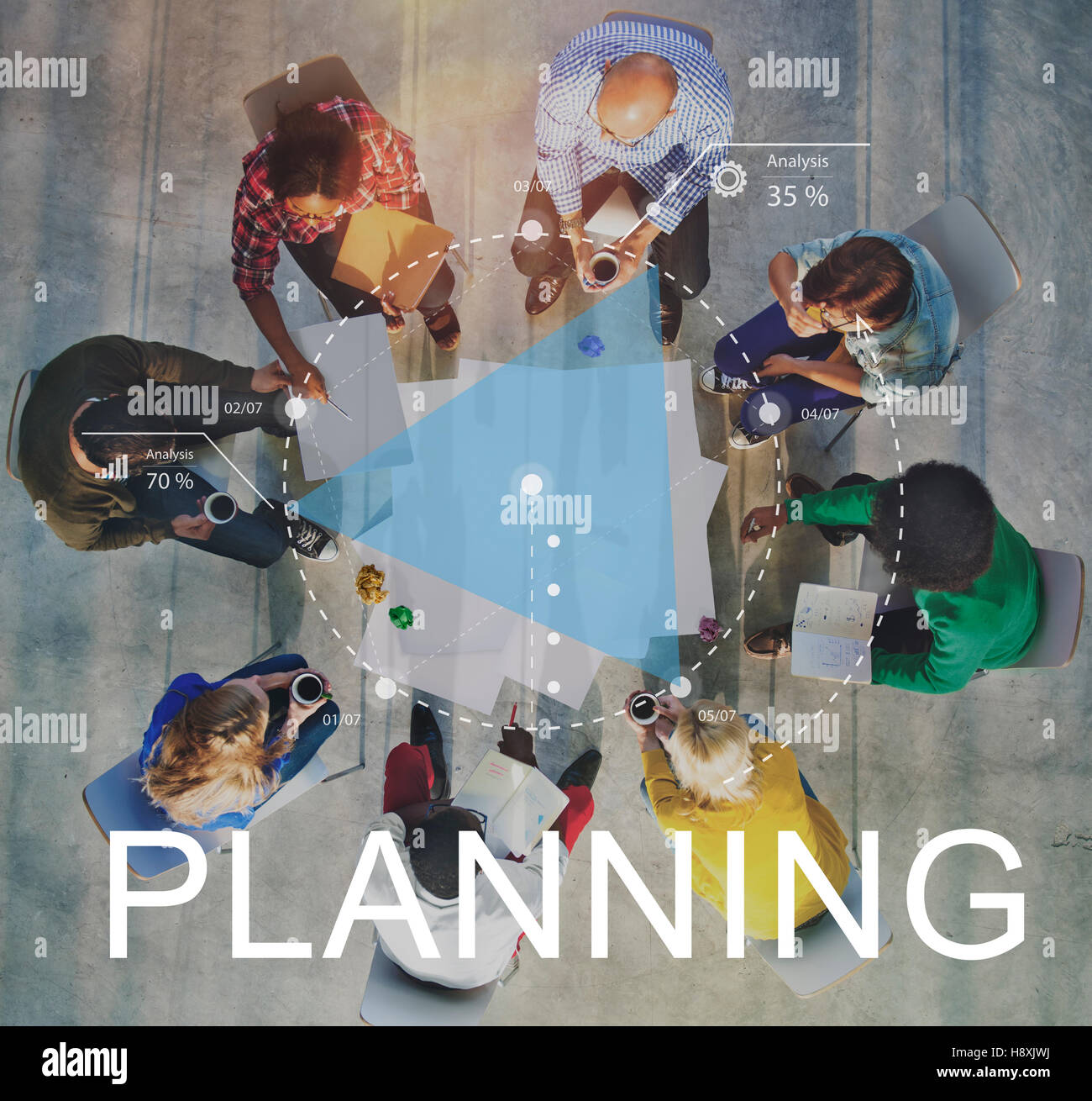 Planning Progress Discussion Strategy Brainstorming Concept Stock Photo ...