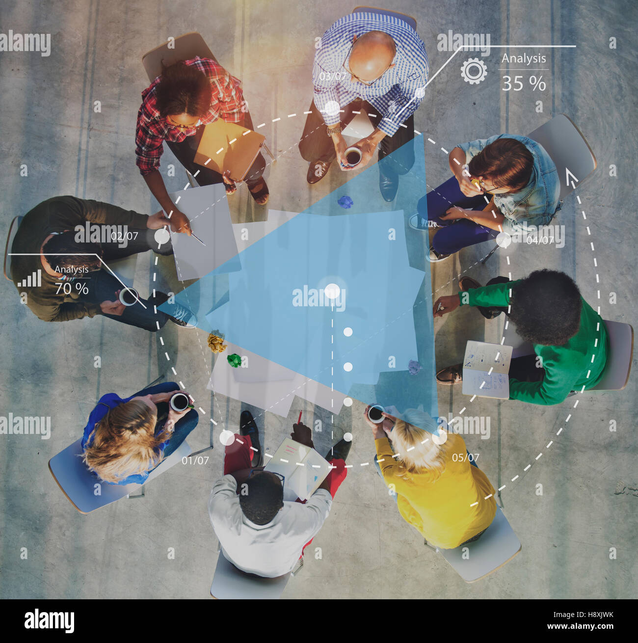 Planning Progress Discussion Strategy Brainstorming Concept Stock Photo ...