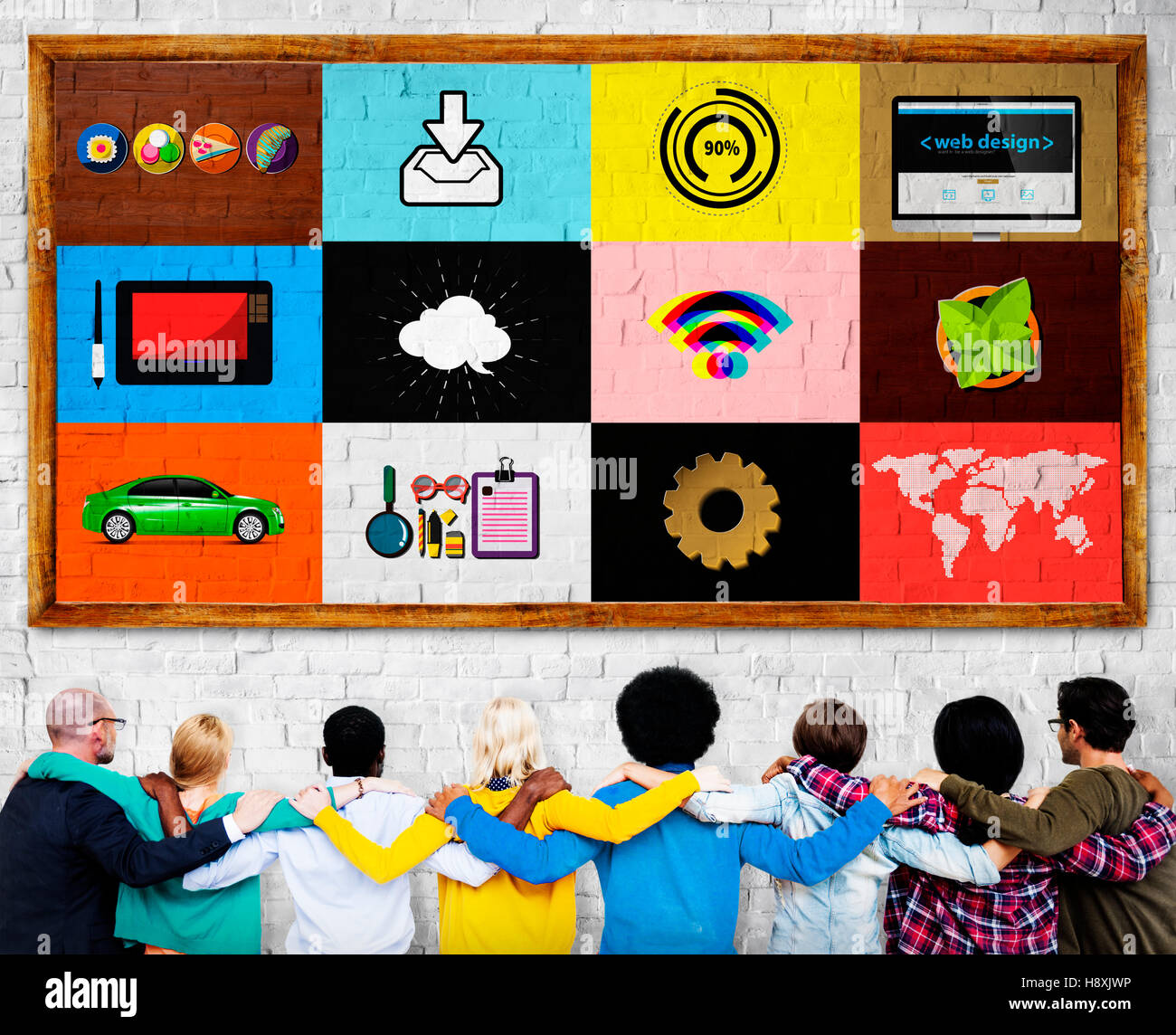 Technology Social Media Networking Online Digital Concept Stock Photo ...