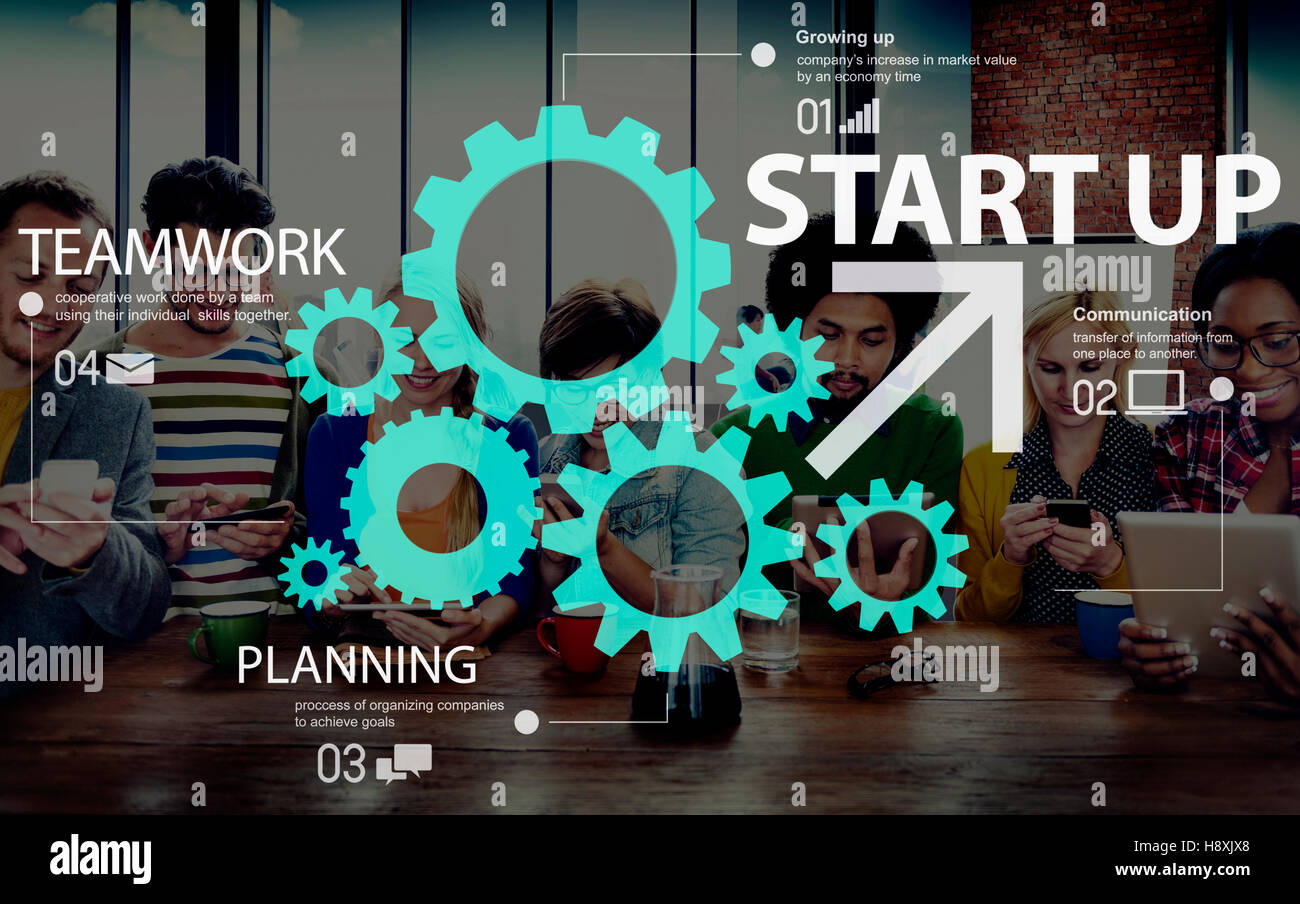 Start up Teamwork Strategy Development Equipment Concept Stock Photo ...